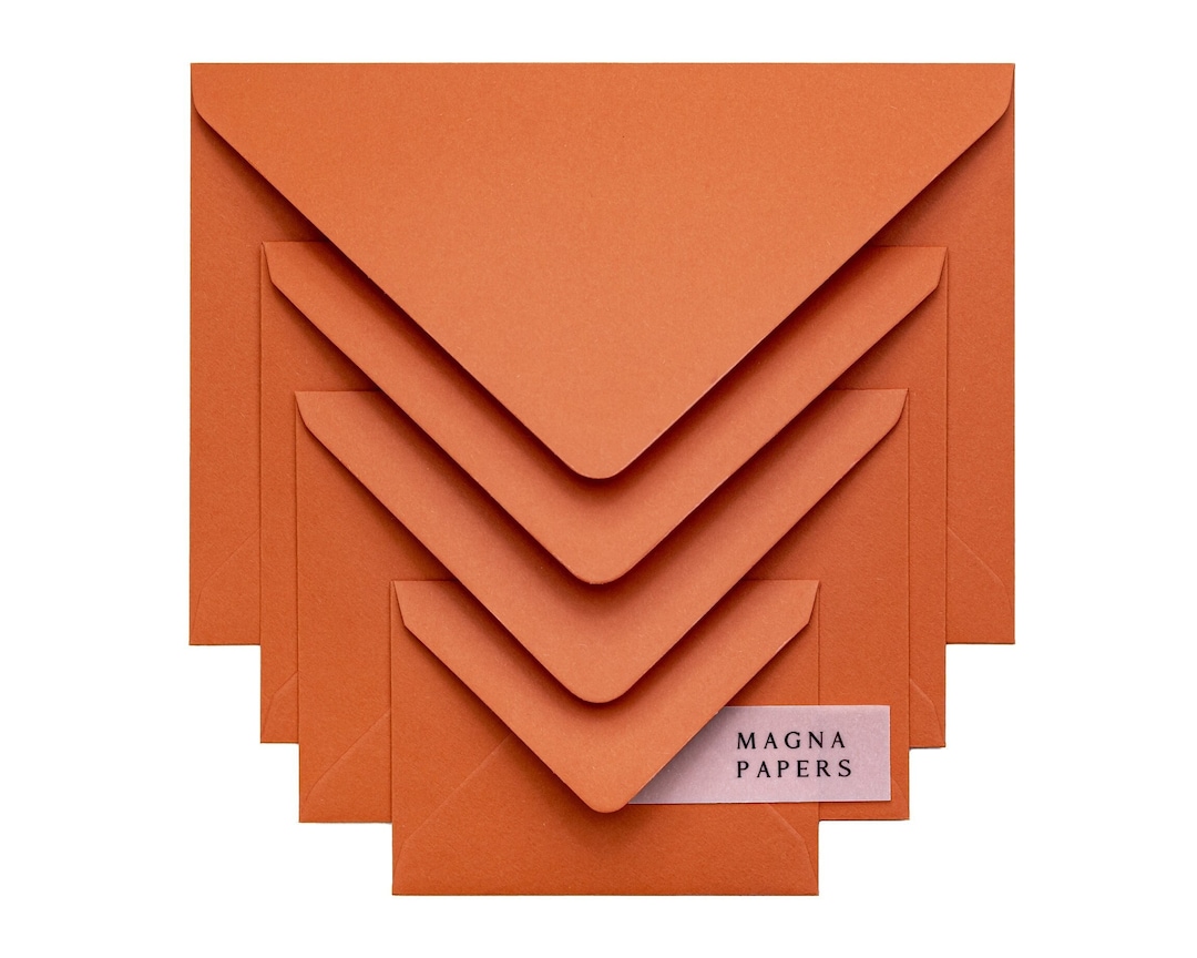 Burnt Orange Textured Envelopes: Wedding Invitations, Cards (C5/A5, 5x7 ...