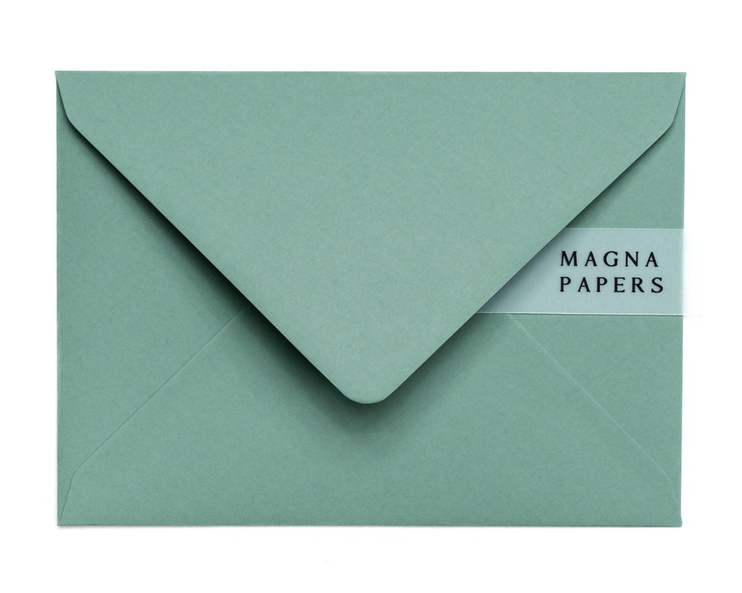 Premium Jade Green Envelopes 5x7 (133x184mm) US A7 Wedding Invitation ...