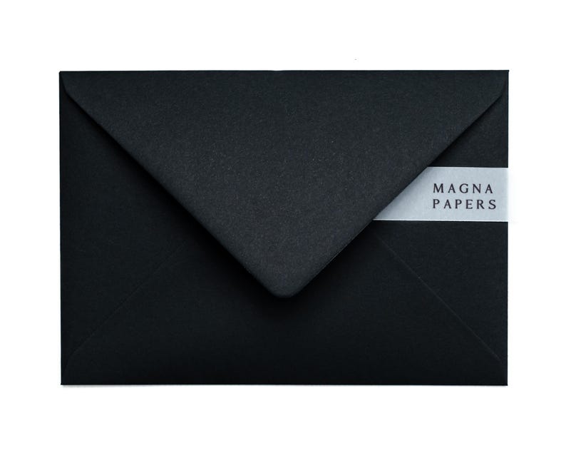 Jet Black C5 Envelopes 135gsm | Premium Textured Envelopes for Wedding ...