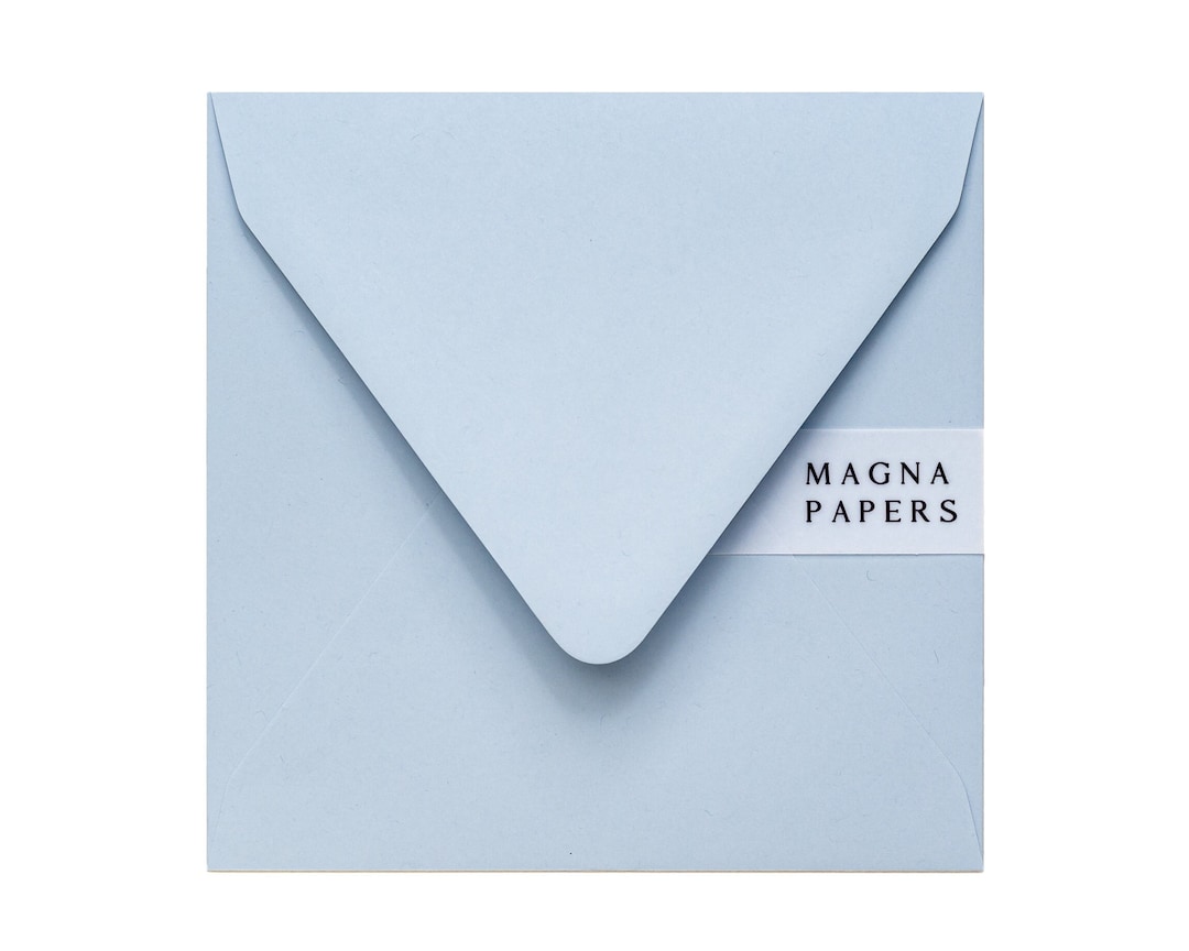 Powder Blue Square Envelopes: 130gsm, 155x155mm Wedding Invitation ...