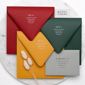 Premium Cherry Red Envelopes C6 (114x162mm) A6 Small Red Wedding ...