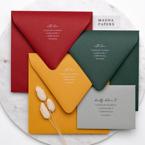Cherry Red DL Envelopes 135gsm | Luxury Textured Red Envelopes for ...
