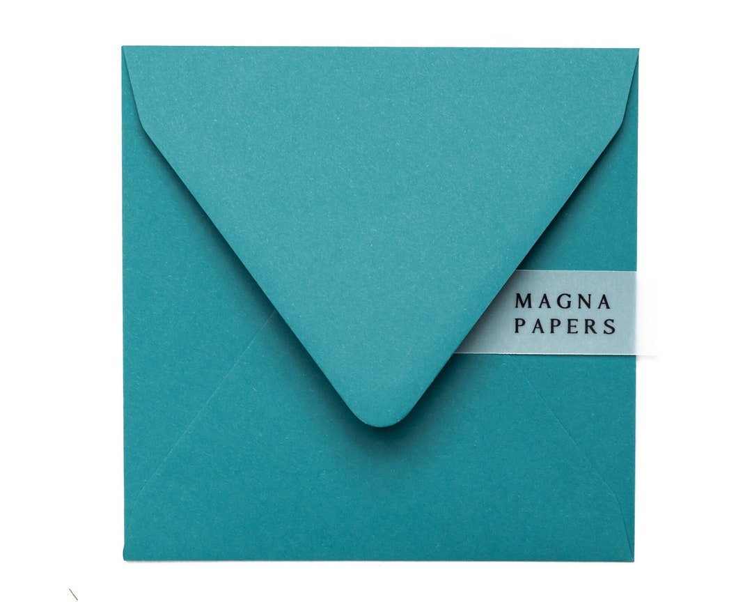 Premium Teal Envelopes Square 155x155mm 135gsm Euro Flap Envelopes Blue ...