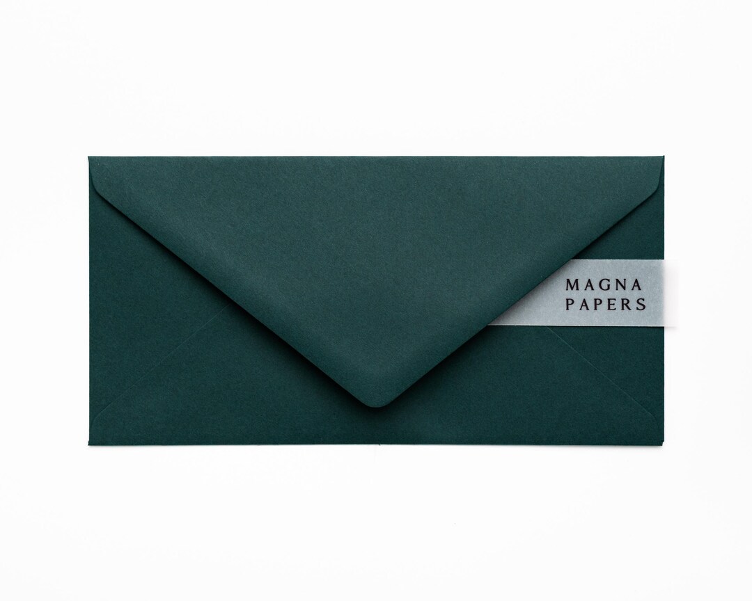 Hunter Green DL Envelopes: Textured Wedding Invitation Envelopes ...