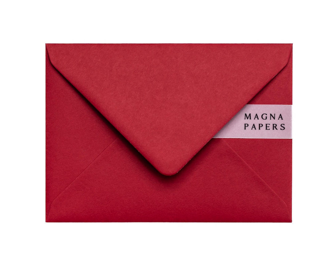 Cherry Red 5×7 Envelopes 135gsm | Bold Wine-red Textured Envelopes for ...