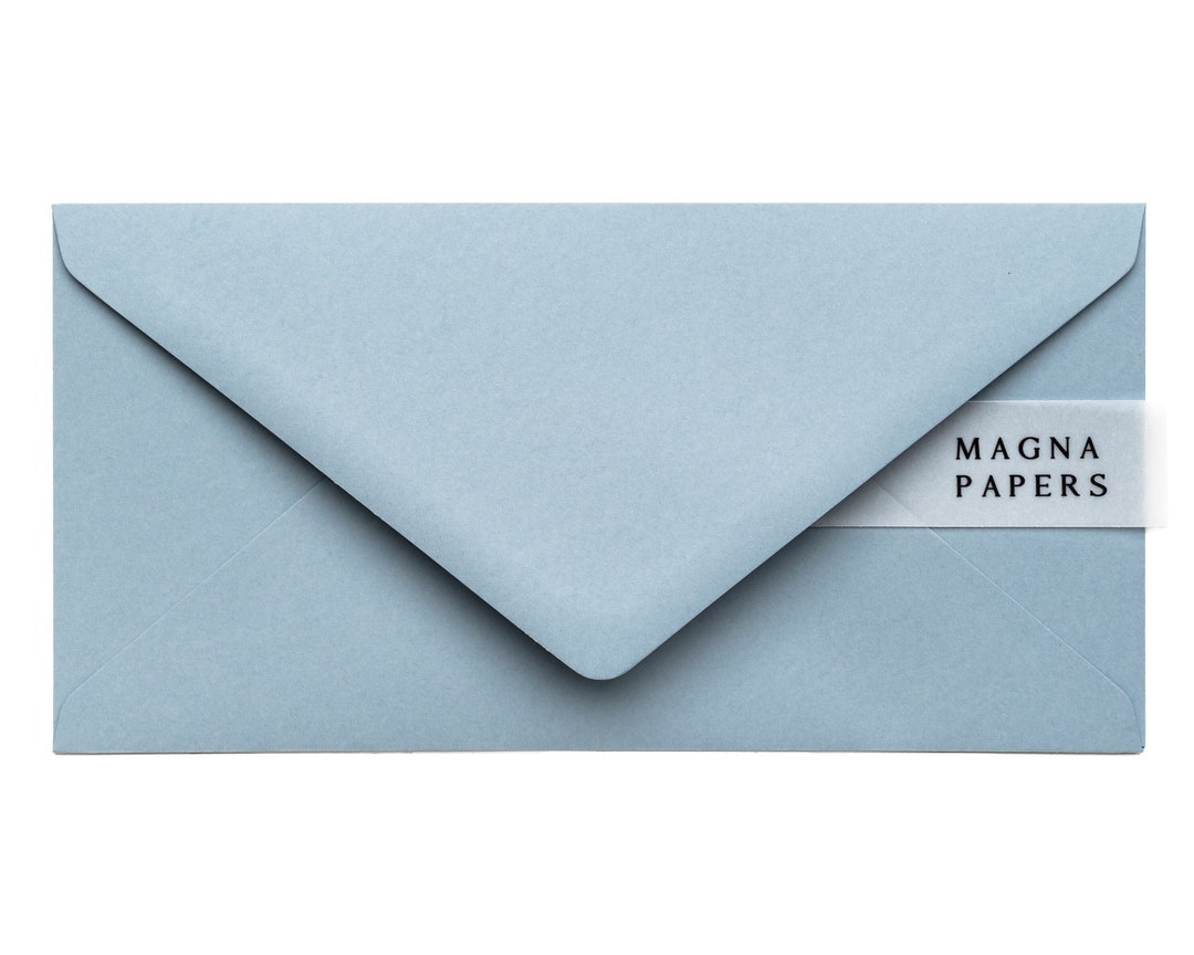 Premium Dusty Blue Envelopes DL (110x220mm) | Blue Invitation Envelopes ...