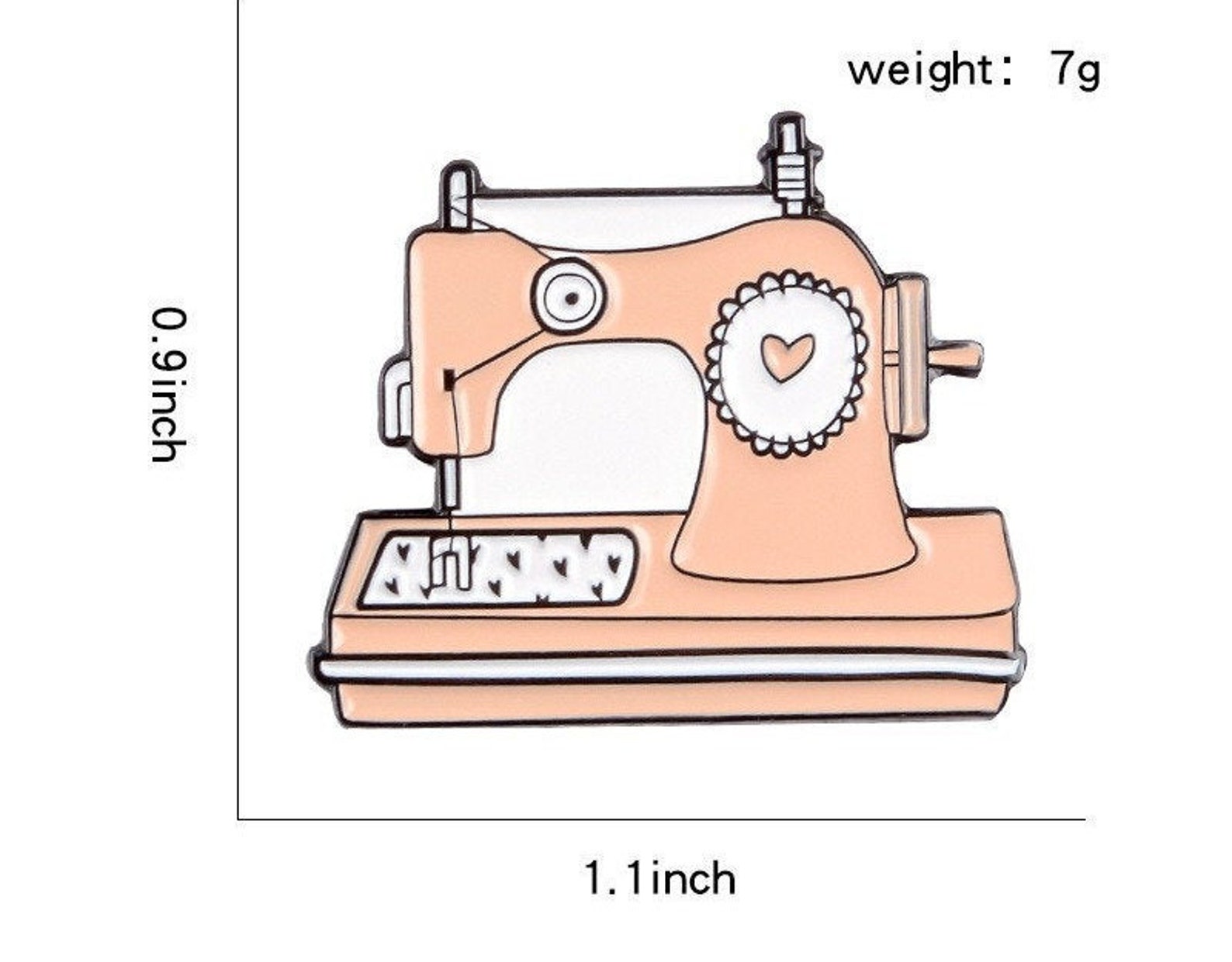 Sewing Machine Enamel Pin Crafter Pin Gift Idea Pink Sewing - Etsy