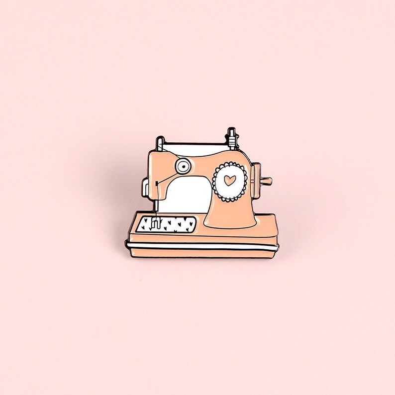 Sewing Machine Enamel Pin Crafter Pin T Idea Pink Sewing Etsy
