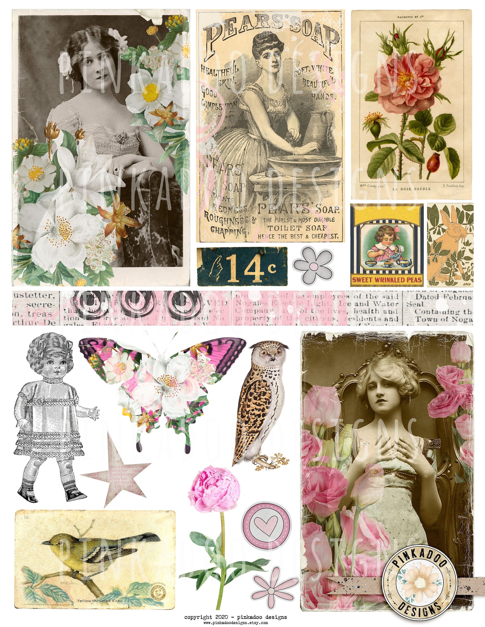 Printable Collage Sheet No. 2 | Etsy