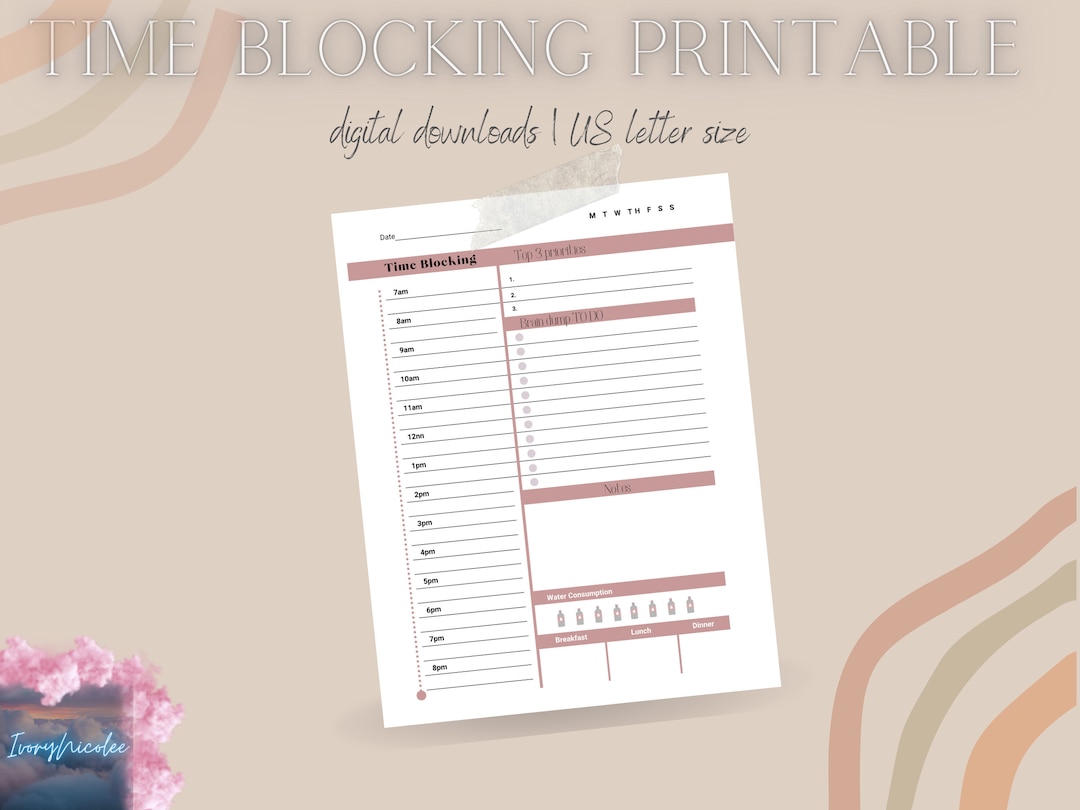Time Blocking Planner | Life Planning | Digital Download - Etsy