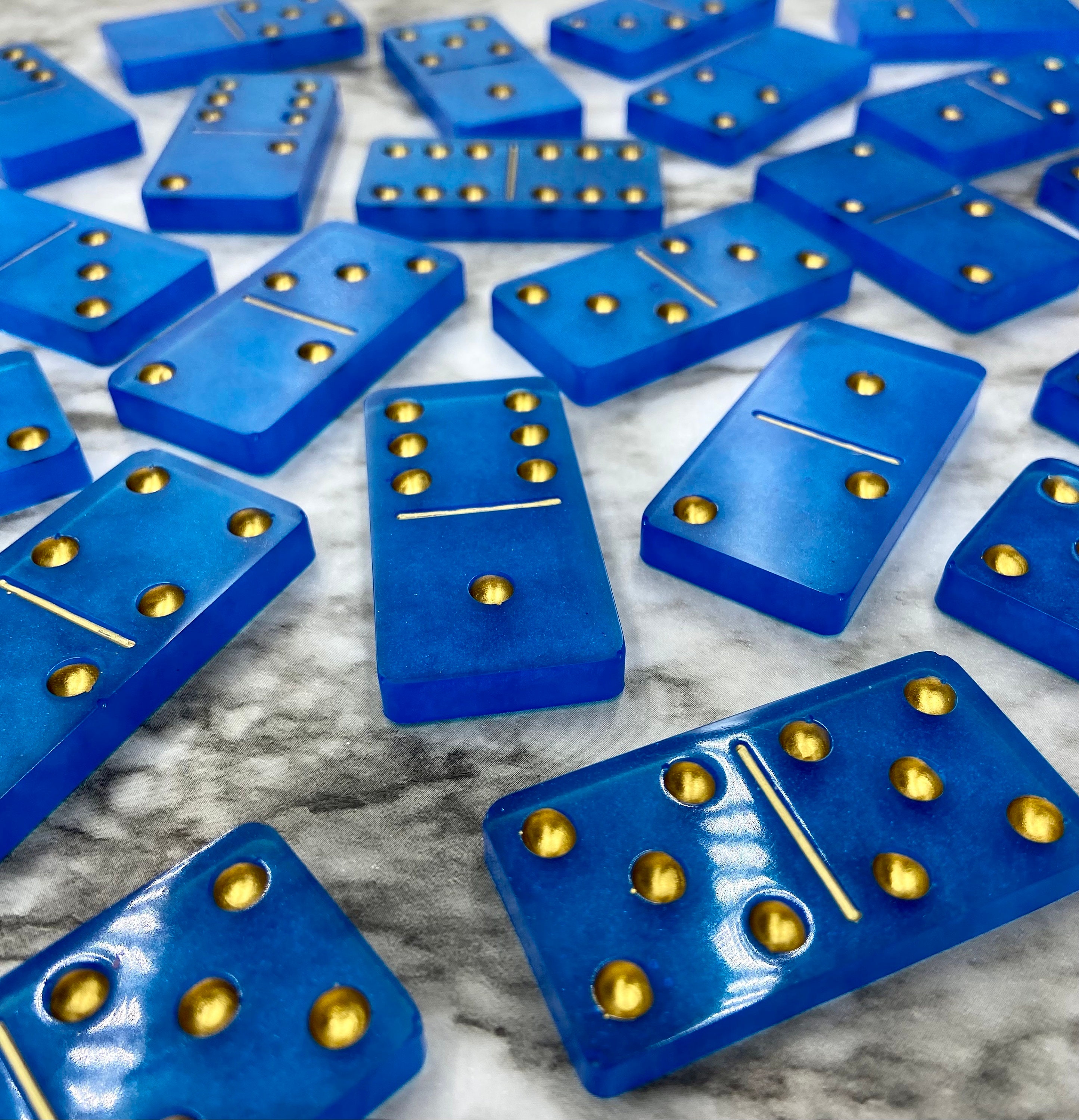 Custom Domino Set Handmade Resin Dominoes Game Night Family Game Night ...