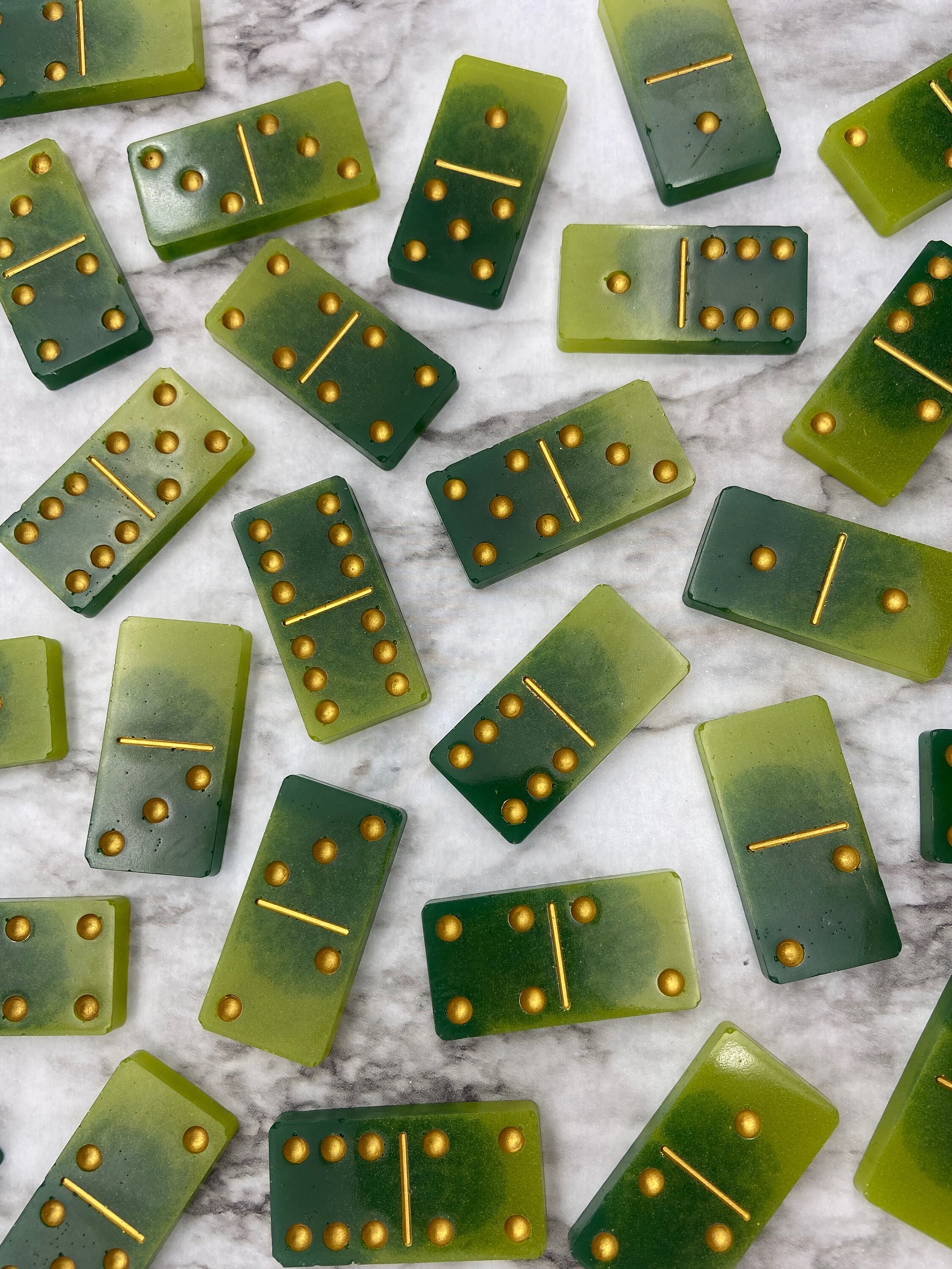 Custom Domino Set Handmade Resin Dominoes Game Night Family Game Night ...