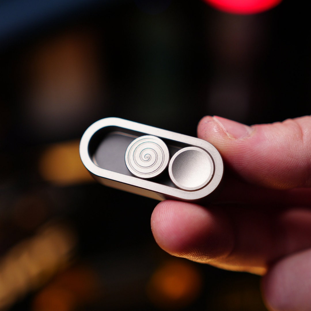 Toy Metal Slider Button Titanium Fidget Haptic Toy Customisable With ...