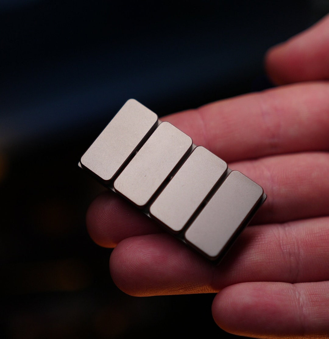 Titanium Clicker Slider Fidget Toy 4 Click Customisable Colors and ...