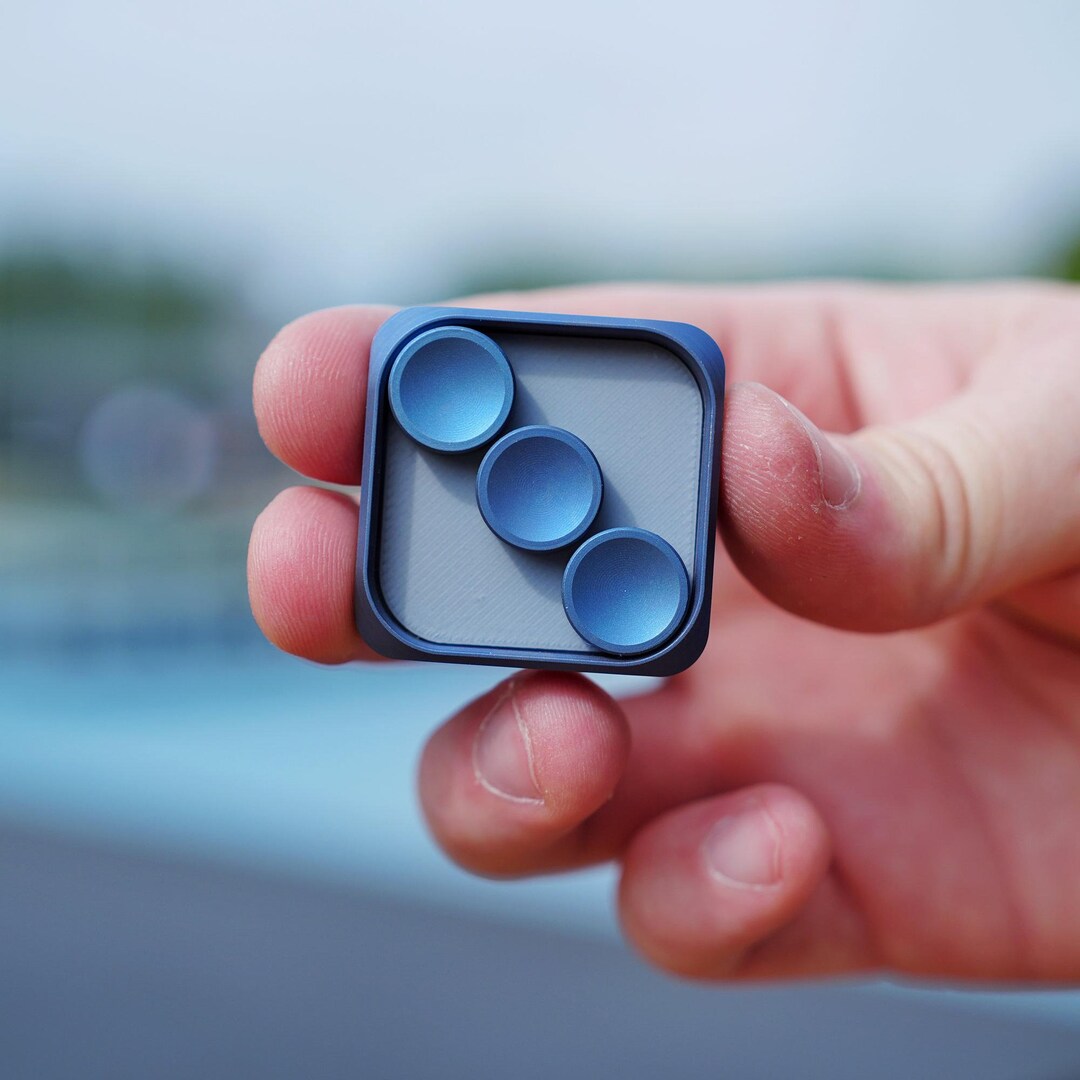 Slider Titanium Fidget Haptic Toy Push 5 Position Customisable Square ...