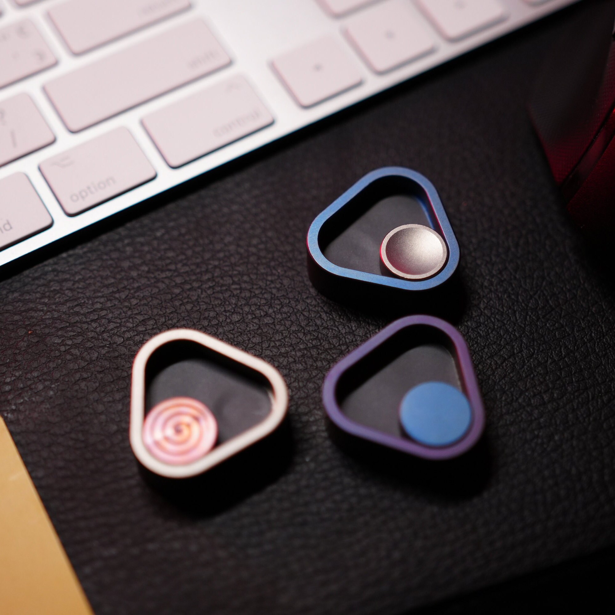 Slider Titanium Fidget 3 Click Haptic Toy Customisable Bittons Shapes 3 ...