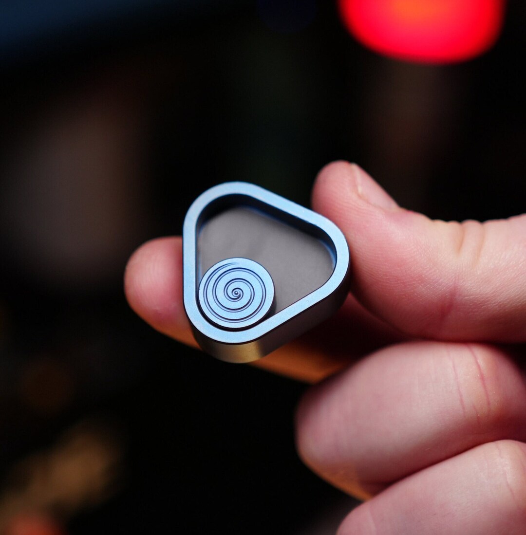 Triangular Slider Titanium Fidget Haptic Toy Customisable Gift for Him ...