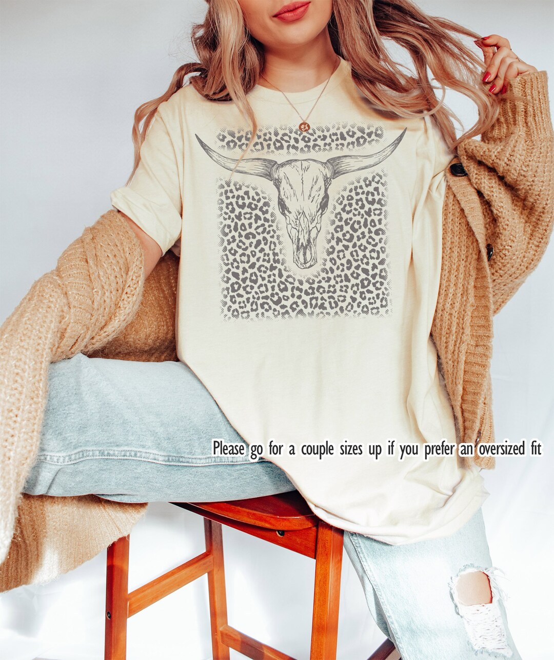 Cow Skull Leopard Print Shirt, Longhorn Skull Western Shirt, Cowgirl ...