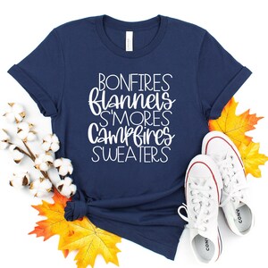 Bonfires Flannels S'mores Campfires Sweaters Autumn Shirt - Etsy