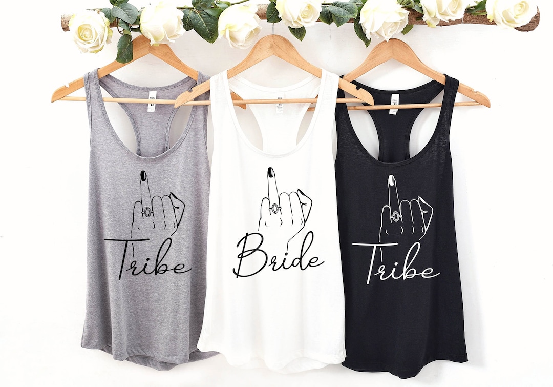 Ring Finger Bachelorette Party Tank Tops, Bridal Custom Bach Tanks ...