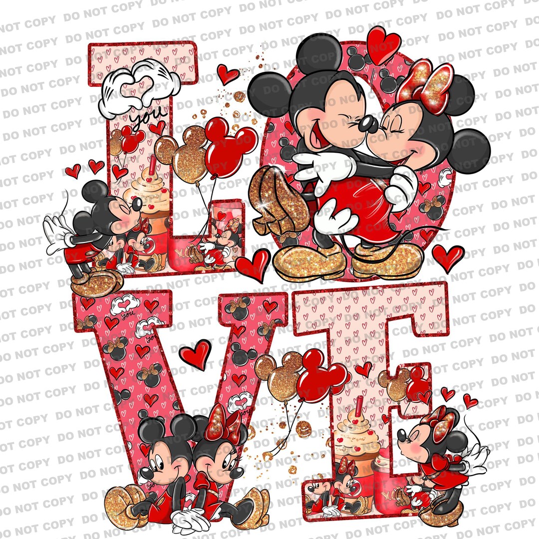 Love Mouse PNG 300dpi, Digital Files, Sublimation, Instant Download - Etsy