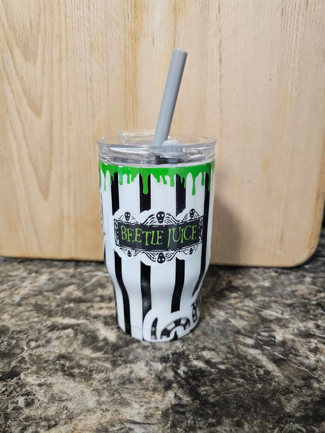 Beetlejuice Tumbler Epoxy Tumbler Souvenir Tumbler Glitter - Etsy