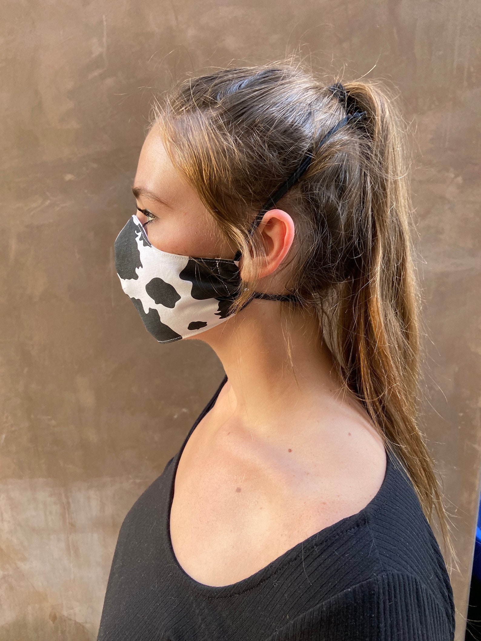 Cow Print Face Mask Machine washable eco friendly | Etsy