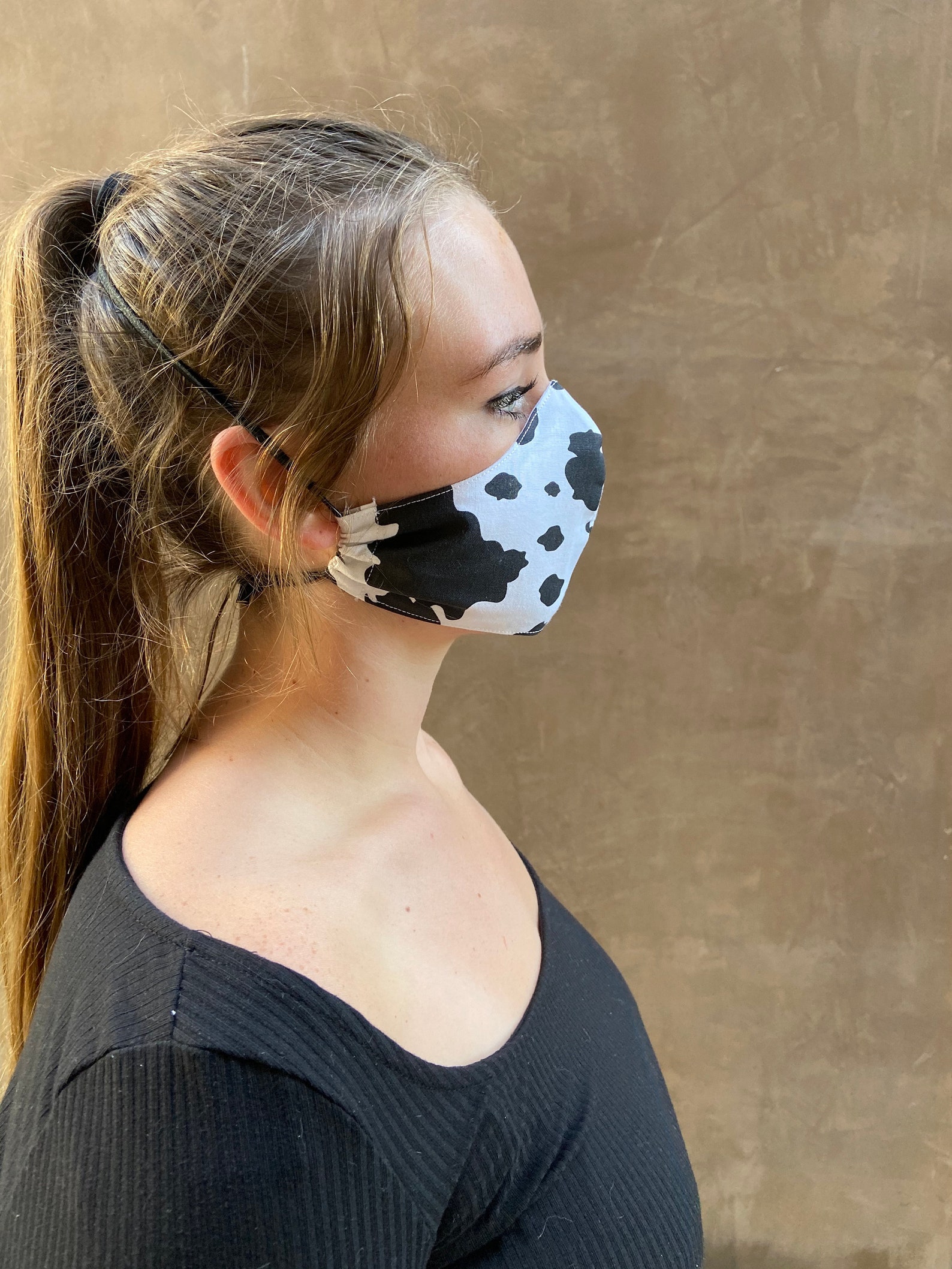 Cow Print Face Mask Machine washable eco friendly | Etsy