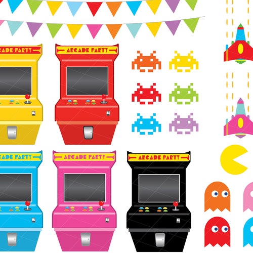 Arcade Centerpieces Arcade Cake Topper Arcade Machine Party - Etsy