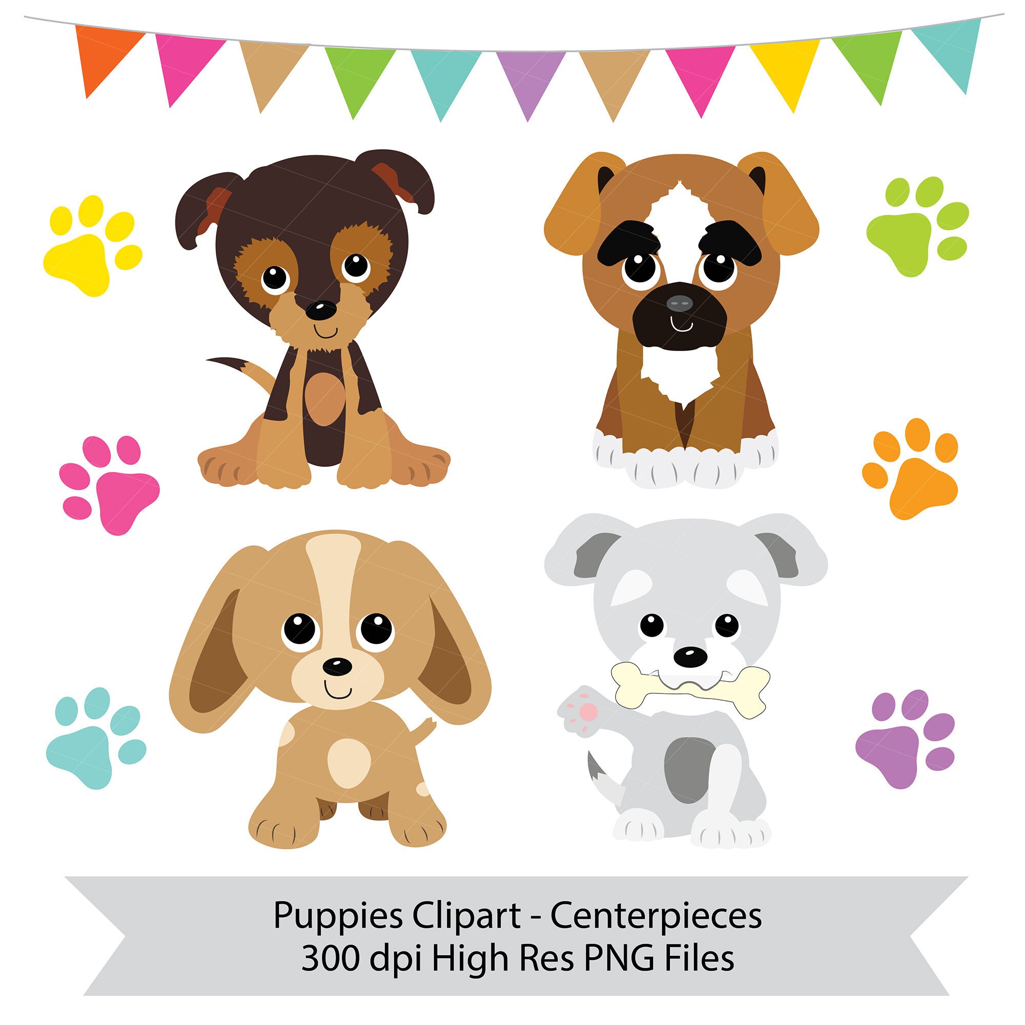 Dog And Puppies Clipart