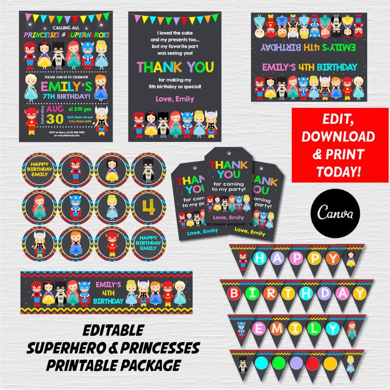 Superhero Printable - Etsy
