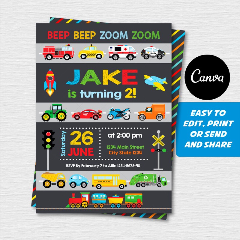 Transportation Party - Etsy