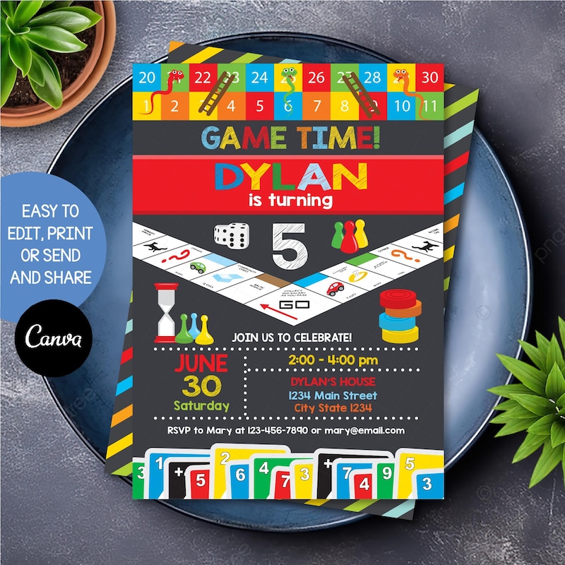 Uno Invitation - Etsy