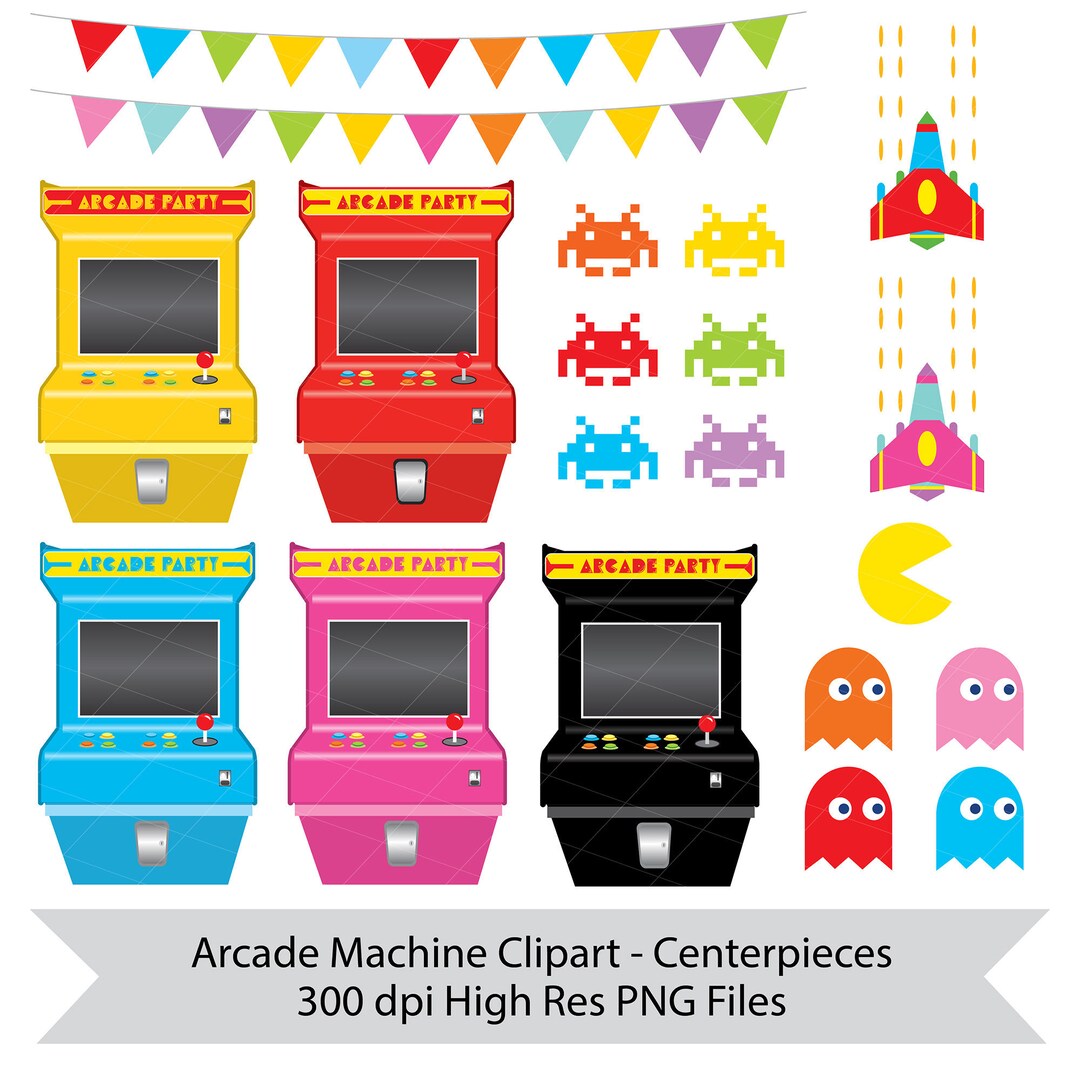 Arcade Centerpieces, Arcade Cake Topper, Arcade Machine Party ...
