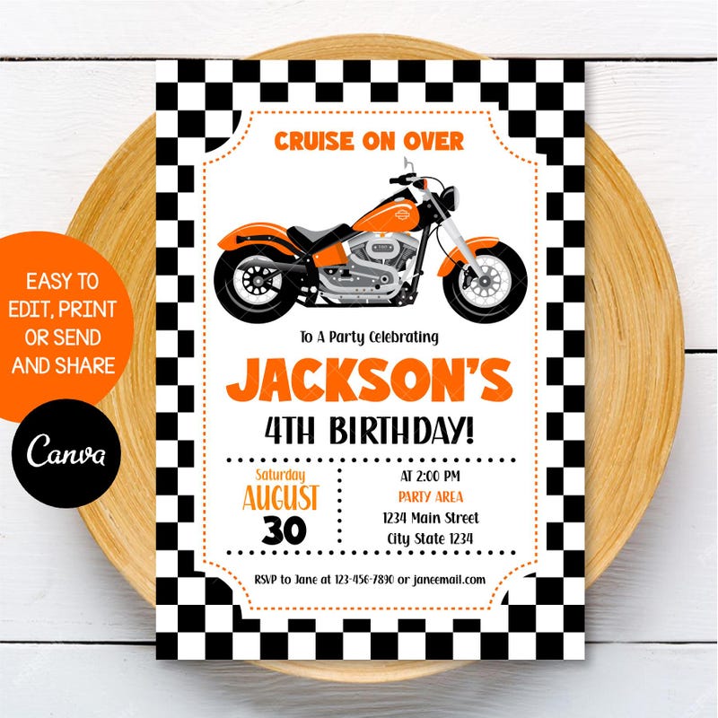 Motorcycle Birthday - Etsy