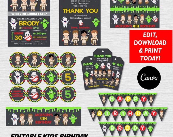 Ghostbusters Thank You Tags Instant Download , Ghostbusters Thank You ...