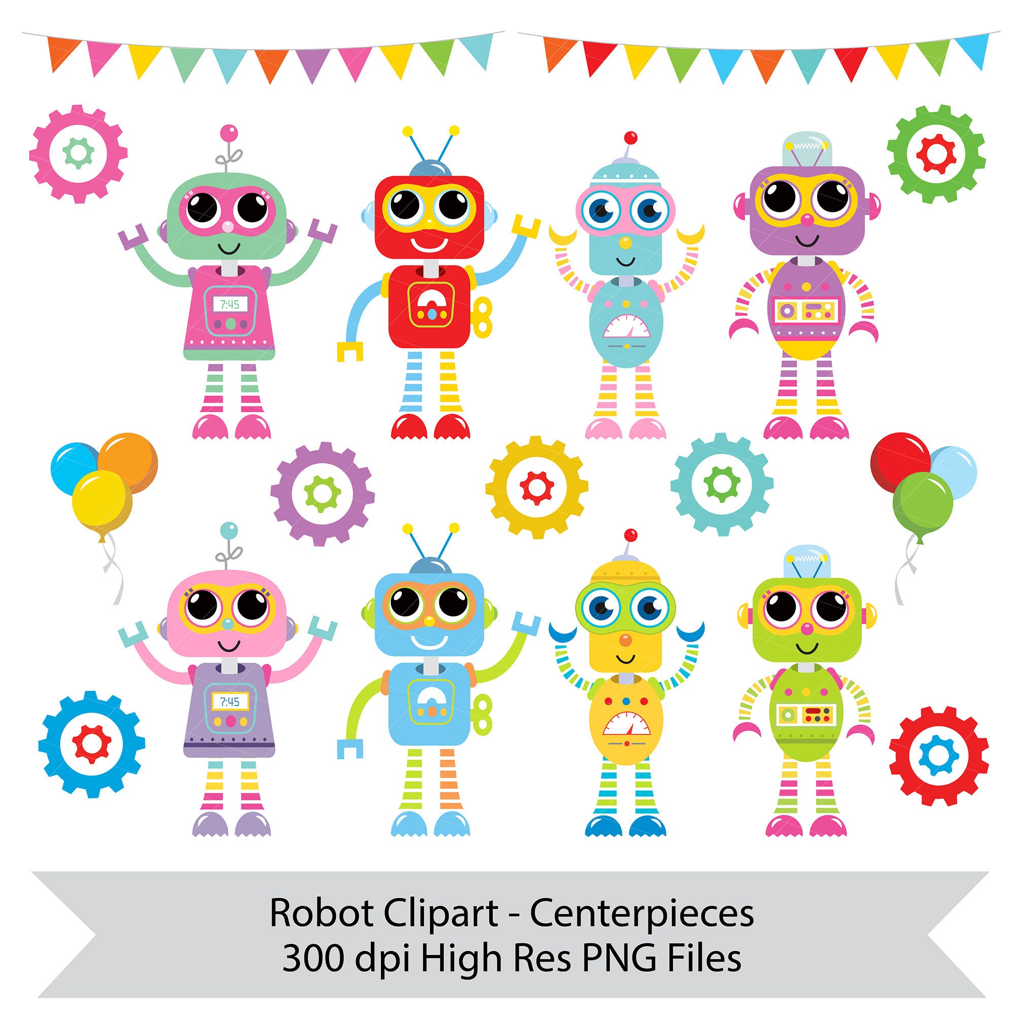 Robot Centerpieces Robot Cake Topper Robots Party - Etsy México
