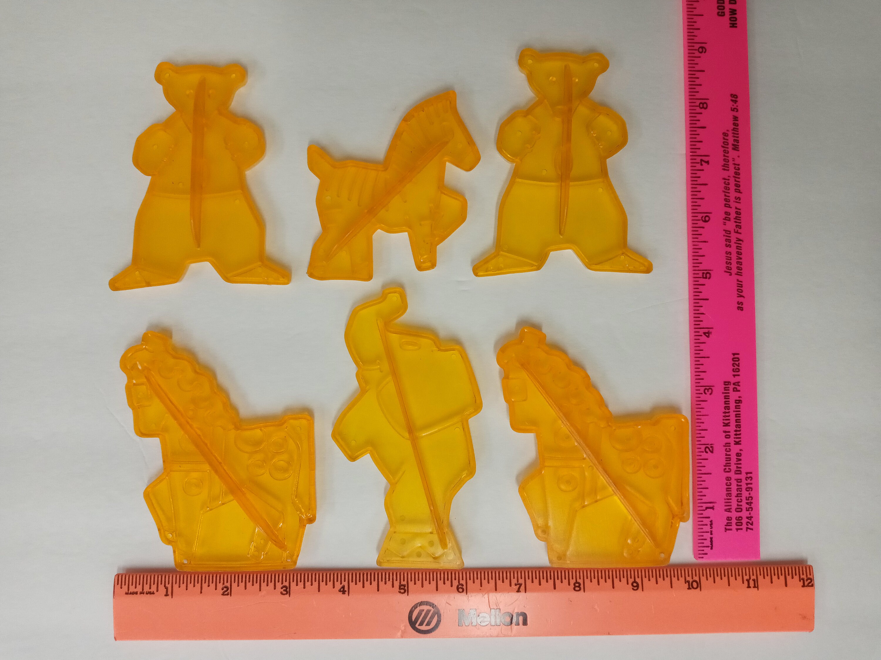 Vintage Yellow Hard Plastic Circus Animal Cookie Cutters Set - Etsy