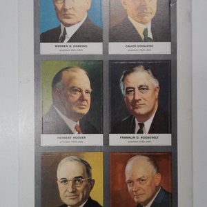 Presidents of the United States Trading Cards - Etsy