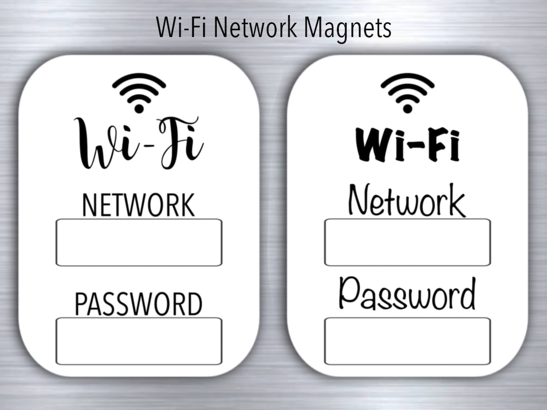 Wi-fi Magnet, Dry Erase, Wi-fi Password Sign, Wifi Network, Hosting ...
