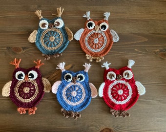 Crochet Owl Coaster Pattern - Etsy