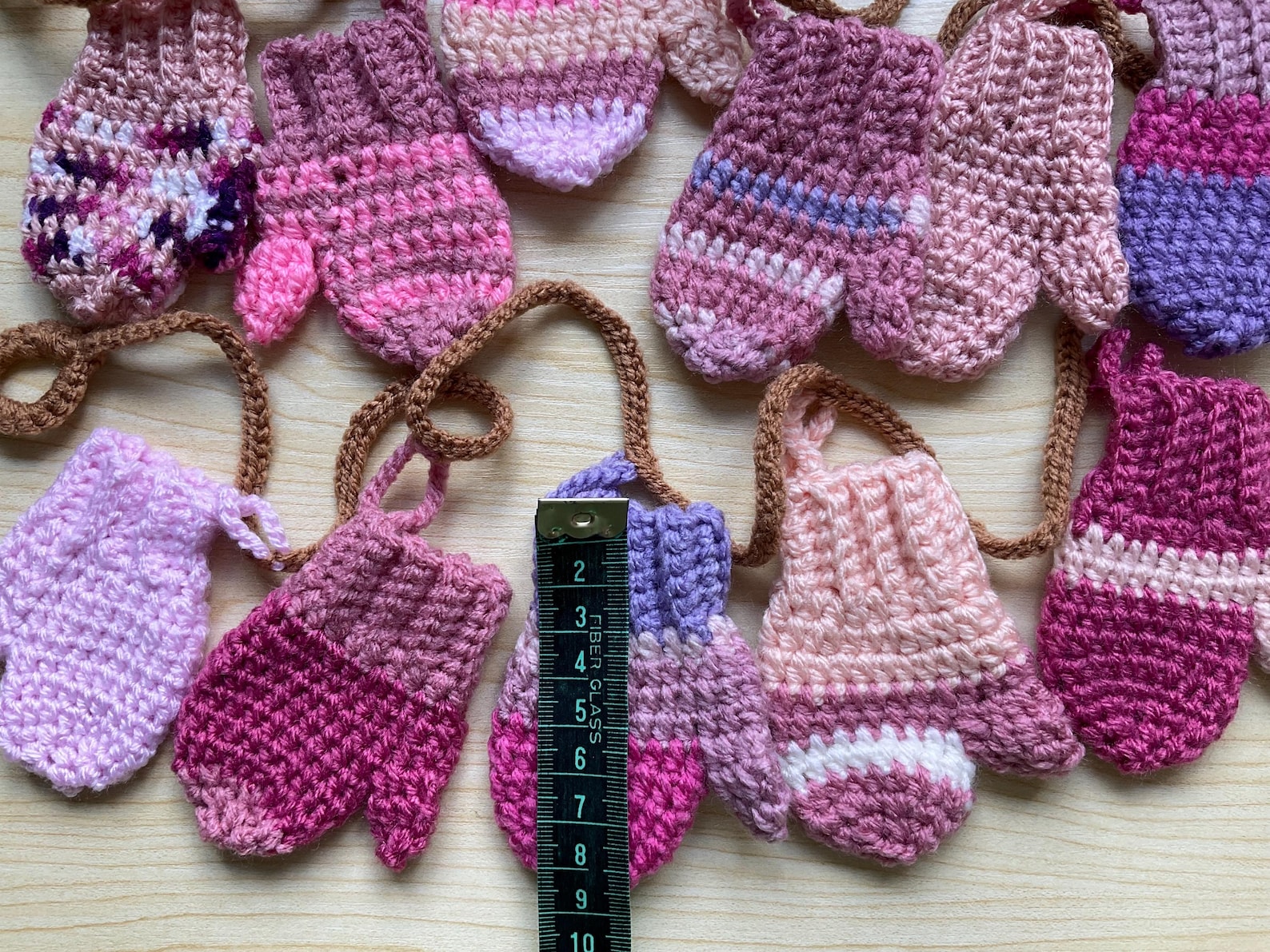 Handmade Crochet Miniature Mittens Garland - Etsy