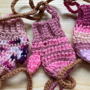 Handmade Crochet Miniature Mittens Garland - Etsy