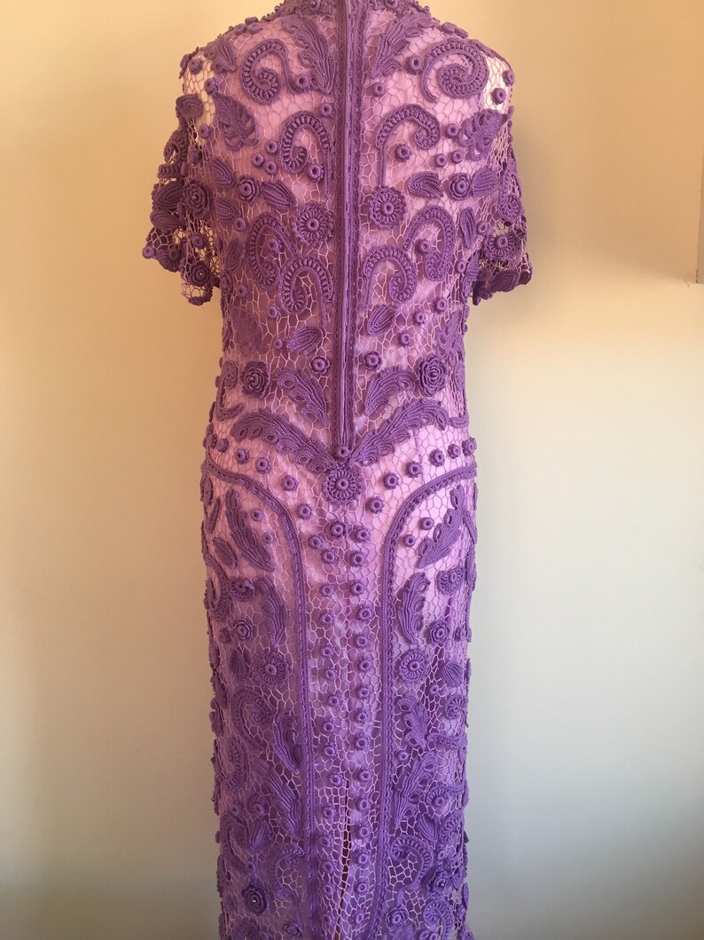 Handmade Irish Lace Dress With Lining size 8/10 - Etsy
