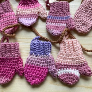 Handmade Crochet Miniature Mittens Garland - Etsy