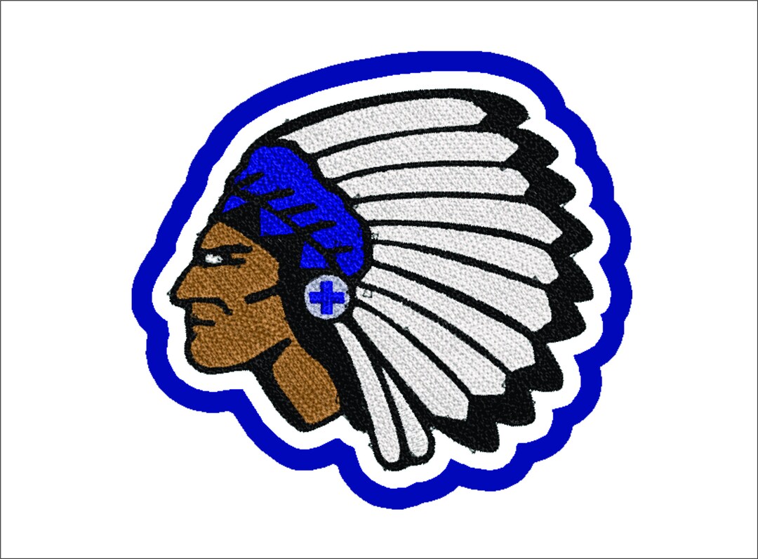 Chieftain Chief Indian Mascot Chenille - Etsy