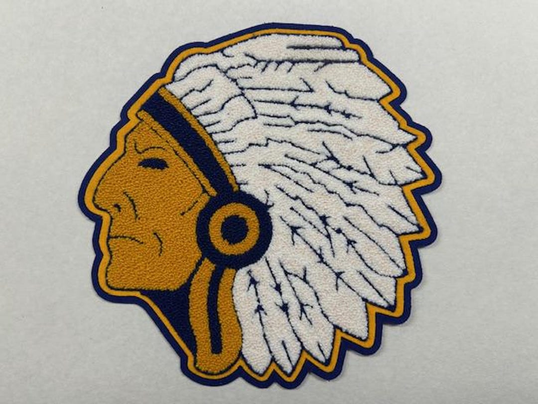 Chieftain Chief Large Indian Mascot Chenille - Etsy