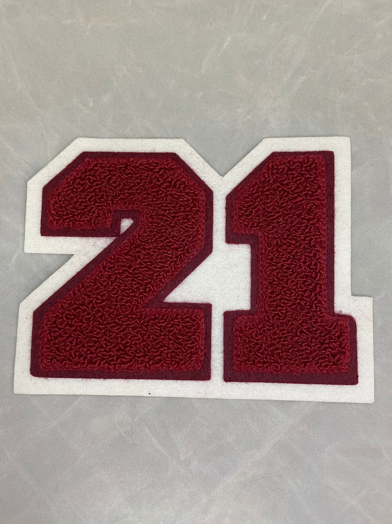 3 Chenille Varsity Numbers - Etsy