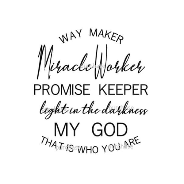 Way Maker Svg - Etsy