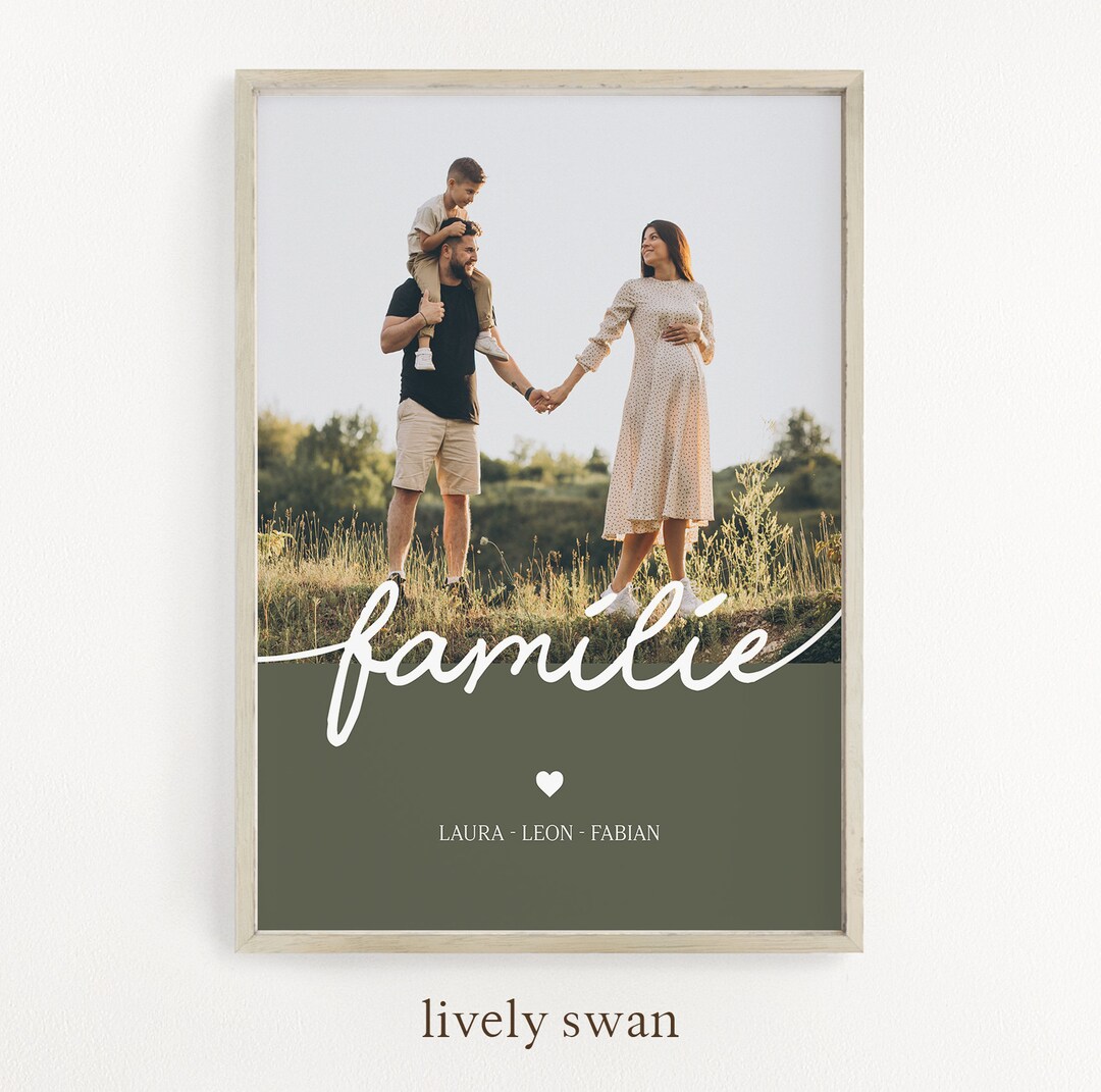 Photo Poster, Family Poster Personalized With Name • Family Poster With ...